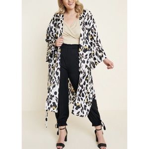 Tops | Plus Size Leopard Kimono Duster | Poshmark